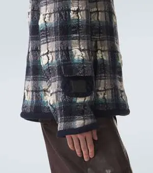 Loewe Plaid Wool And Linen Jacket