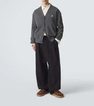Loewe Anagram Wool Cardigan - Grey