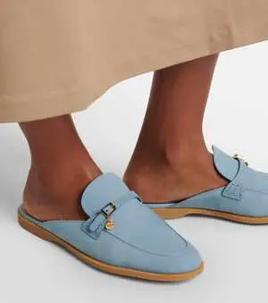 TOD'S Gommino Leather Mules - Blue