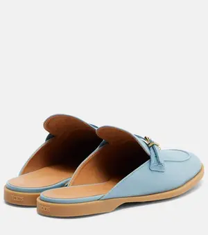 TOD'S Gommino Leather Mules - Blue
