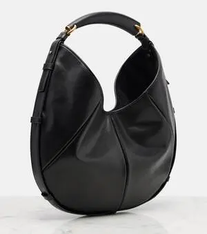 Saint Laurent Mombasa Medium Leather Shoulder Bag - Black