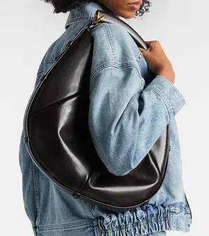 Saint Laurent Mombasa Medium Leather Shoulder Bag - Brown