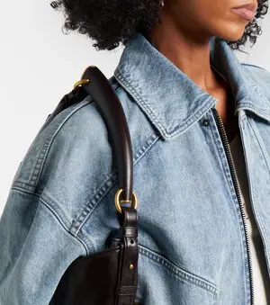 Saint Laurent Mombasa Medium Leather Shoulder Bag - Brown