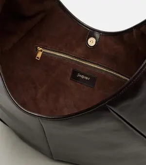 Saint Laurent Mombasa Medium Leather Shoulder Bag - Brown
