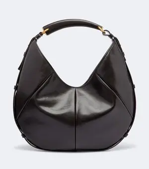 Saint Laurent Mombasa Medium Leather Shoulder Bag - Brown