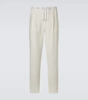 Giorgio Armani Linen Canvas Tapered Pants