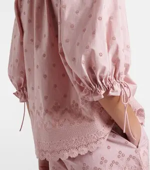 Valentino Garavani Broderie Anglaise Cotton Blouse