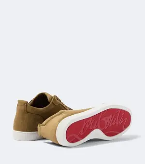 CHRISTIAN LOUBOUTIN Rantulow Suede Sneakers - Beige