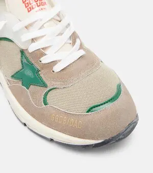 GOLDEN GOOSE Dad Star Leather-trimmed Sneakers - Beige