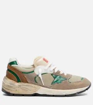GOLDEN GOOSE Dad Star Leather-trimmed Sneakers