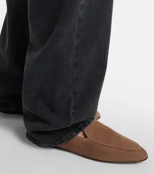 THE ROW Suede Loafers