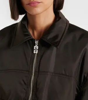 GANNI Duchess Bomber Jacket - Brown