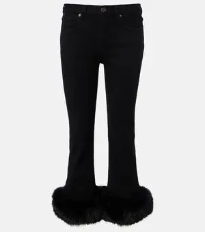 Balenciaga Low-Rise Capri Jeans Black