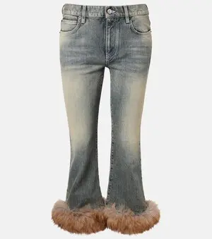 Balenciaga Low-rise Capri Jeans - Blue