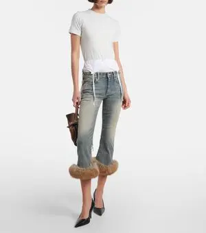 Balenciaga Low-rise Capri Jeans - Blue