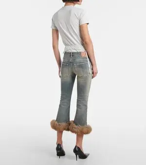 Balenciaga Low-rise Capri Jeans - Blue