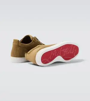 CHRISTIAN LOUBOUTIN Rantulow Suede Sneakers - Beige