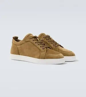 CHRISTIAN LOUBOUTIN Rantulow Suede Sneakers - Beige