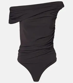 AGOLDE Sherilyn Off-shoulder Bodysuit - Brown