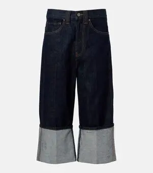 Khaite Boyle Cropped Wide-leg Jeans - Blue