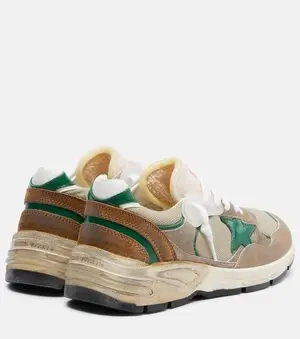 GOLDEN GOOSE Dad Star Leather-trimmed Sneakers - Beige