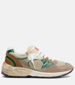 GOLDEN GOOSE Dad Star Leather-trimmed Sneakers - Beige