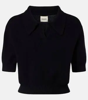 Khaite Leni Wool And Cashmere Top - Black