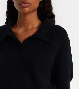 Khaite Leni Wool And Cashmere Top - Black