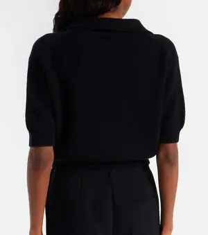 Khaite Leni Wool And Cashmere Top - Black