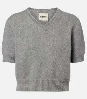 Khaite Jas Cashmere Top - Grey