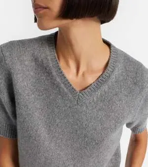 Khaite Jas Cashmere Top - Grey