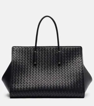 Bottega Veneta Barbara Medium Leather Tote Bag - Black
