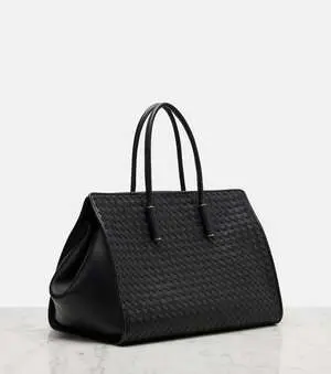 Bottega Veneta Barbara Medium Leather Tote Bag - Black