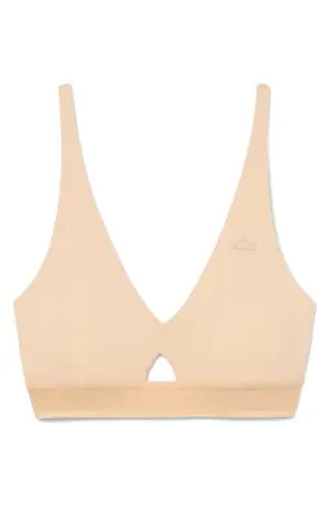 Lacoste Cutout Wireless Microfiber Bra - Biscuit