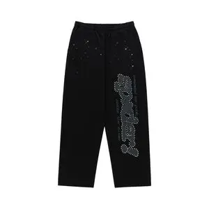 SP5DER Rhinestone Punk V2 Sweatpant - Black