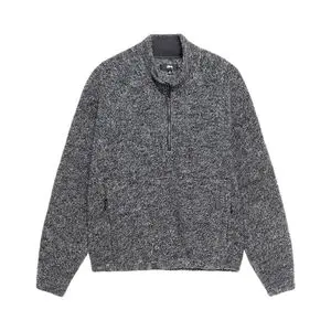 StÜssy Wool Blend Sherpa Mock Neck Pullover