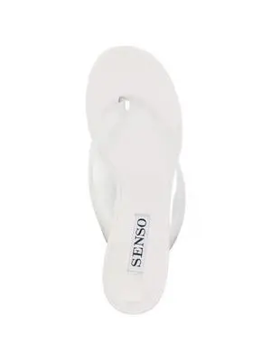 Senso 75mm Flower Heeled Sandals - White