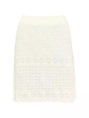 ERES Crocheted Mini Skirt - White