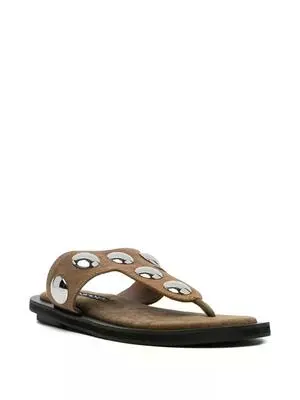 Senso Anna Ii Flat Sandals With Stud Detailing - Brown