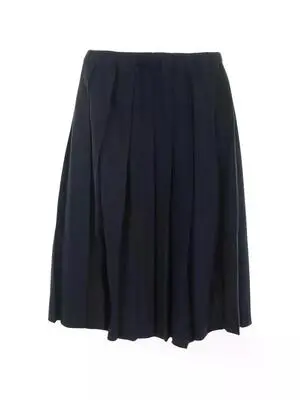 Comme Des Garçons 2010s Pleated Wool Mini Skirt
