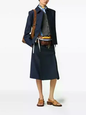 Miu Miu Embroidered Midi Skirt