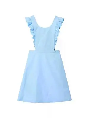 Miu Miu Ruffled Poplin Midi Dress