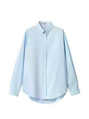 Miu Miu Embroidered Poplin Shirt