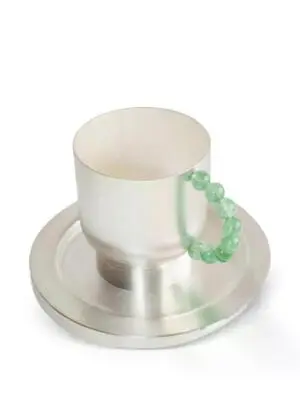 NATALIA CRIADO Perlina Cup And Saucer - Silver