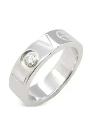 Cartier 2006 18k White Gold Love Diamond Ring - Silver