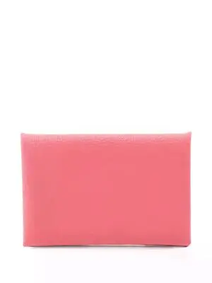 Hermès 2024 Calvi Leather Coin Purse - Pink