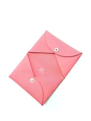 Hermès 2024 Calvi Leather Coin Purse - Pink