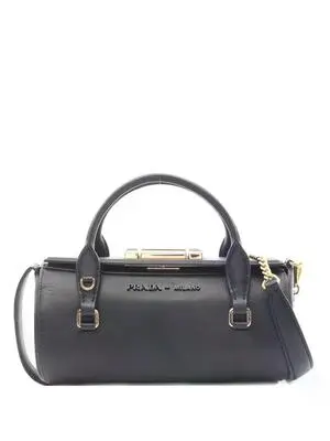 Prada 1910s Saffiano Leather Handbag - Black