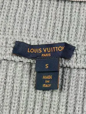 LOUIS VUITTON Ribbed Knit Wool Skirt With Zip Detail