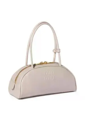 Miu Miu Beau Leather Shoulder Bag - Grey